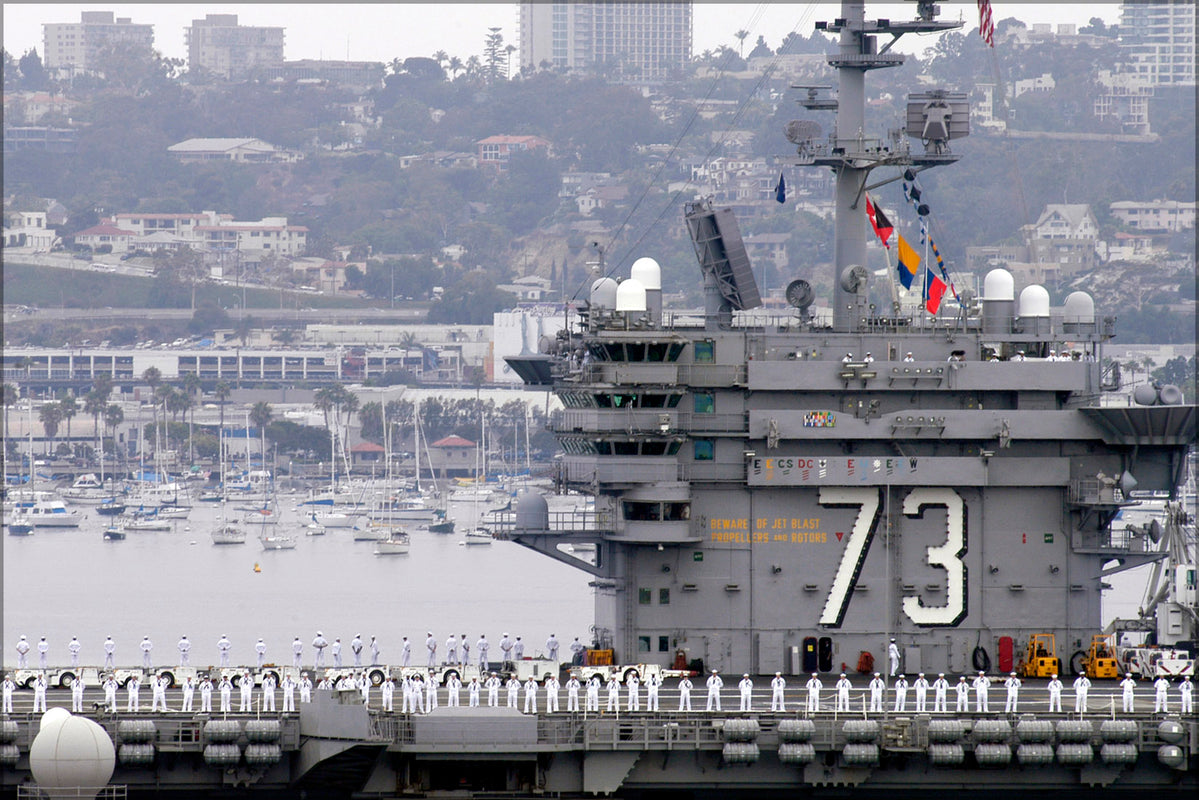 24"x36" Gallery Poster, aircraft carrier USS George Washington (CVN 73 ...
