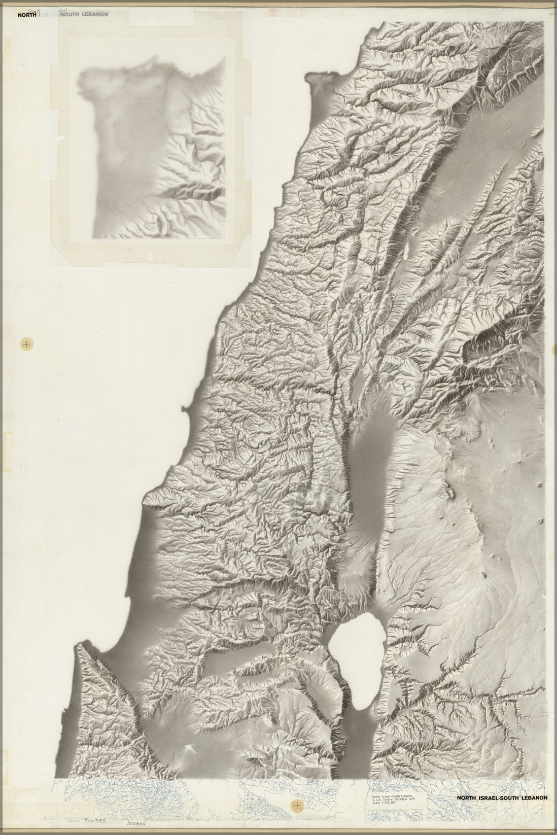 24"x36" Gallery Poster, cia terrain map of North Israel - South Lebano ...