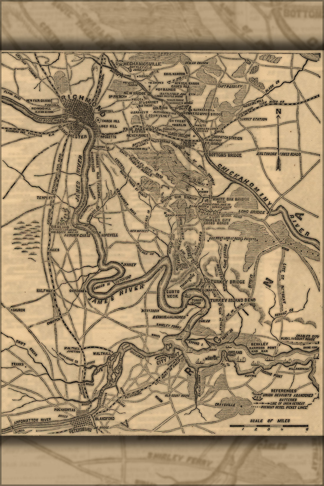Civil War Map Richmond Va Historical Civil War Map Richmond Virginia