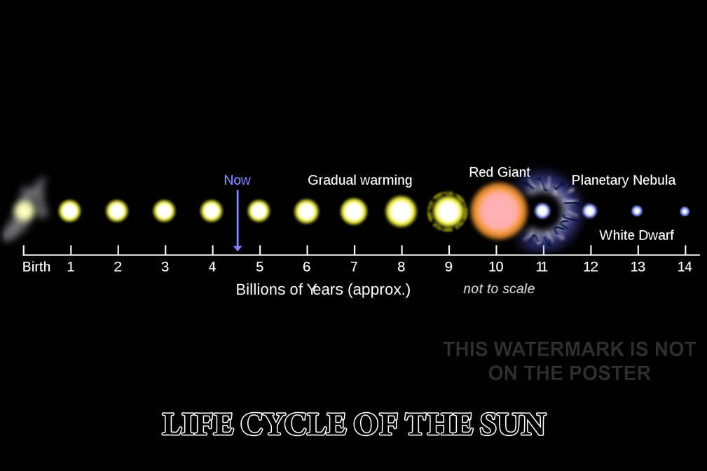 Poster, Many Sizes Available; Life Cycle Of The Sun Solar Life Cycle ...