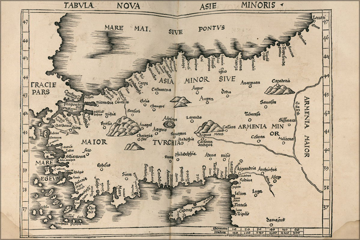 Poster, Many Sizes Available; Map Of Turkey 1513 ...