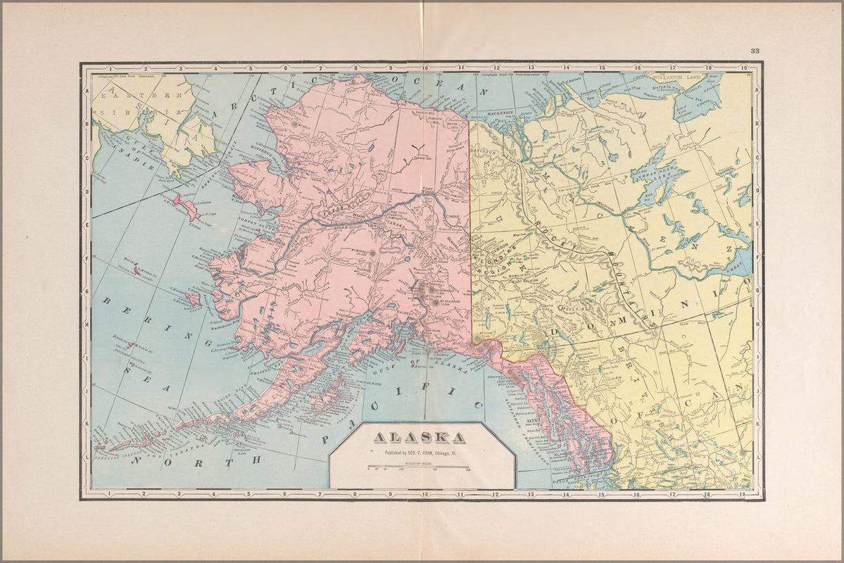 Poster, Many Sizes Available; Map Of Alaska 1901 ...