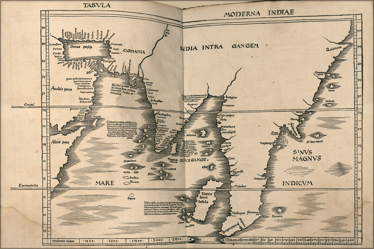 Poster, Many Sizes Available; Map Of India 1513 ...