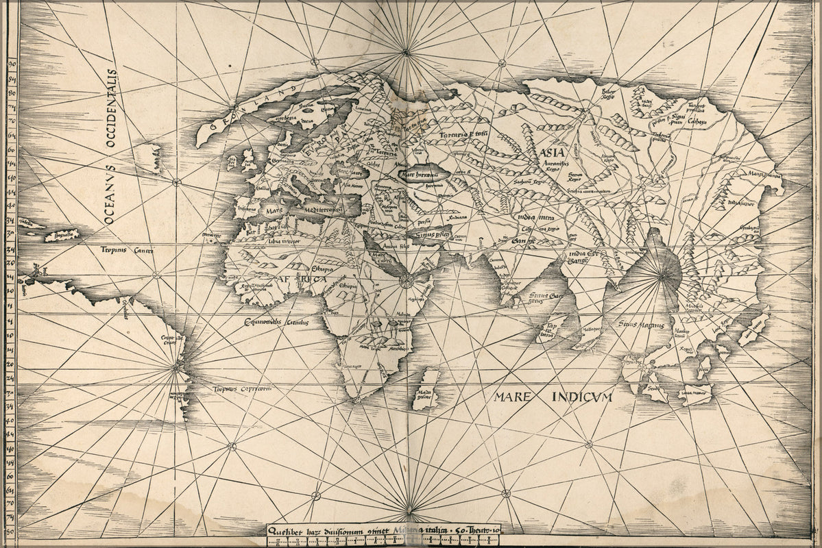 Poster, Many Sizes Available; Map Of The World 1513 ...