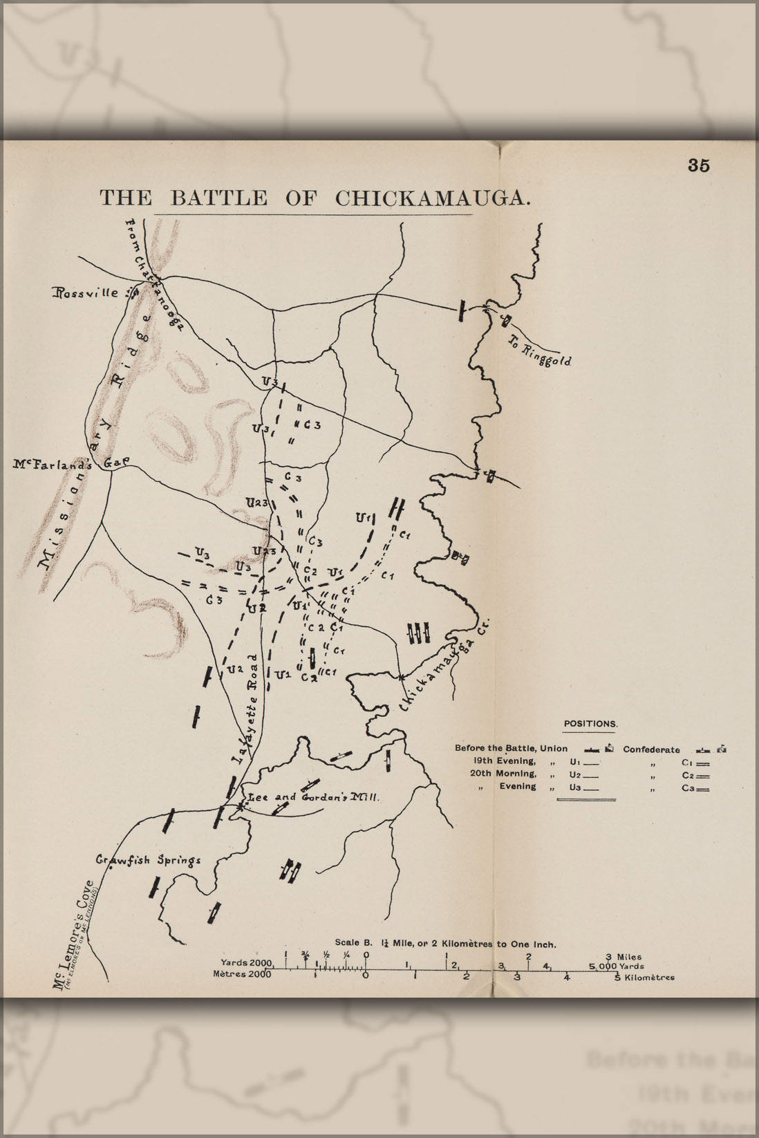 Poster, Many Sizes Available; Civil War Map Of Battle Of Chickamauga ...